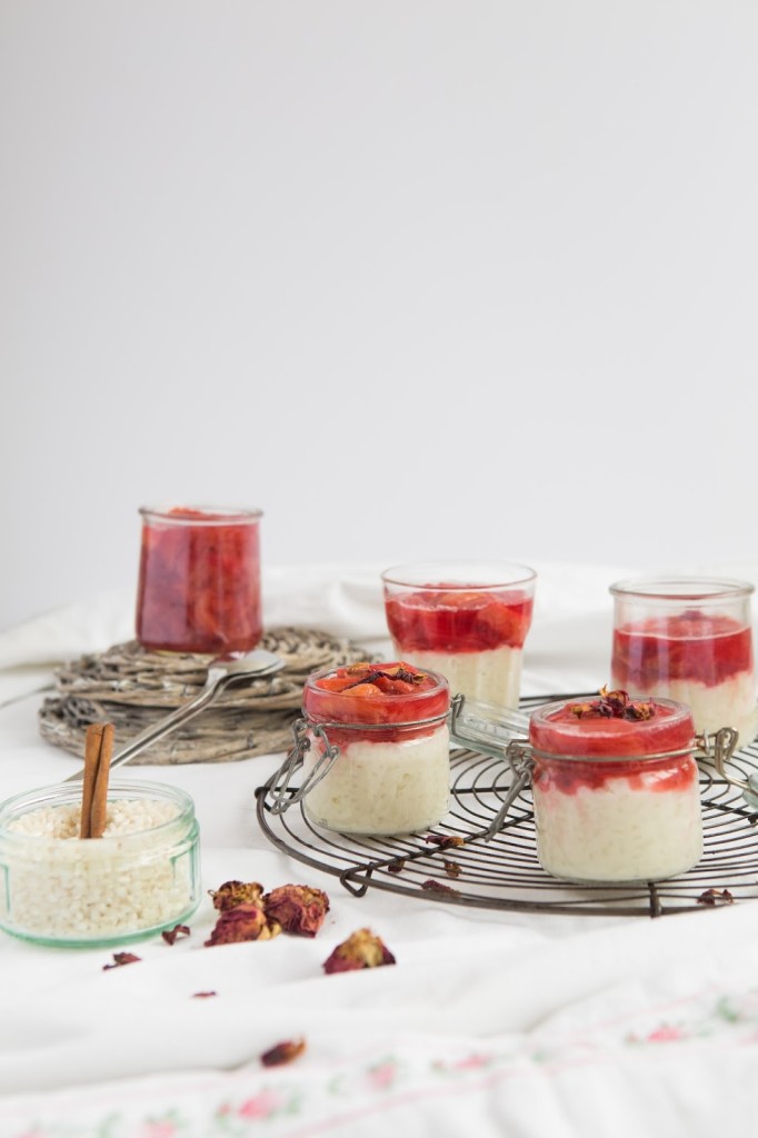 COCONUT RICE PUDDING WITH ROSE AND RHUBARB JELLY – Multicultural Kitchen